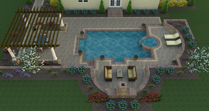3D Pool Design | Whitehouse Landscaping